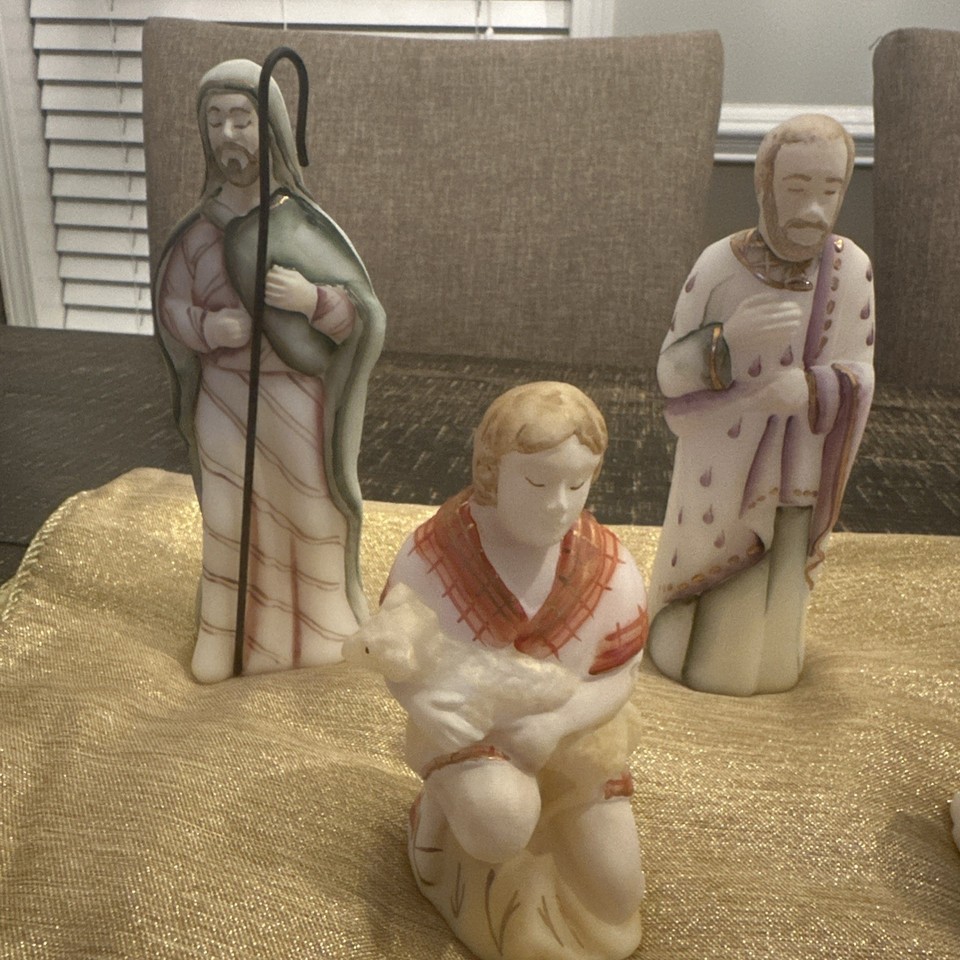 Vintage Fenton 1st Edition Renaissance Glory Nativity Set 12 Pcs 22k ...