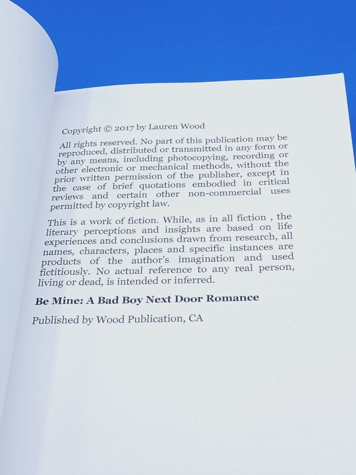 Be Mine By Lauren Wood. A Bad Boy next Door Romance (Paperback) Good ...