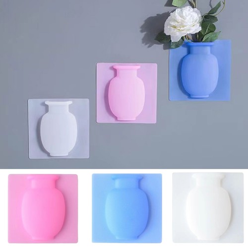 Magic Rubber Silicone Flower Vase Sticky Flower Vases Adhesive Wall ...