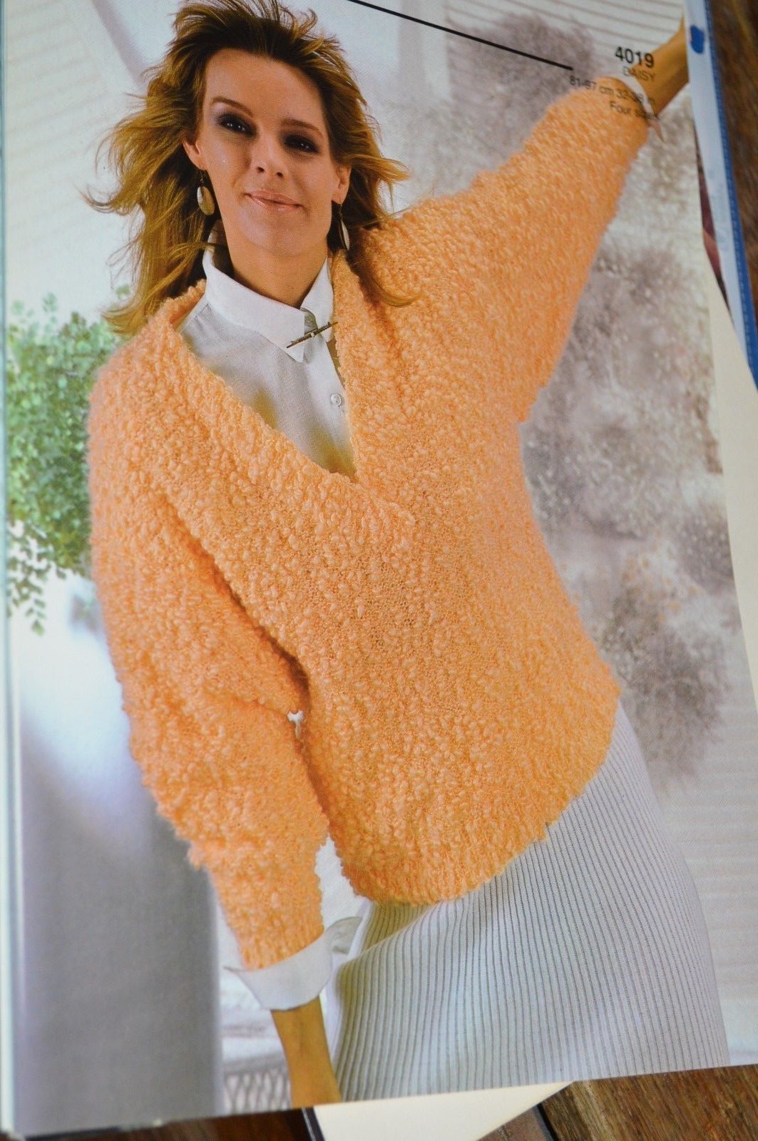Emu Knitting Pattern 4019 V-Neck Pullover Daisy 32-38 | eBay