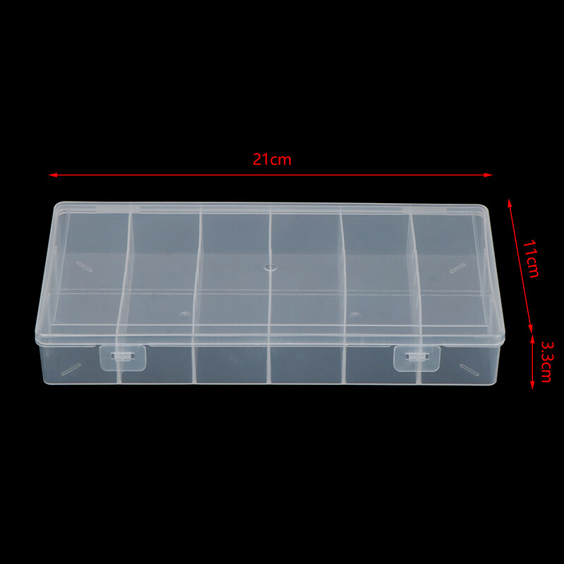 6 Grids Compartment Plastic Storage Box Practical Toolbox Organizer ...