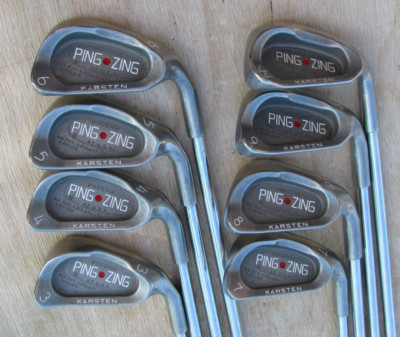 NICE PING ZING IRONS 3-PW IRON SET STIFF FLEX DGS SHAFT RED DOT GOLF ...