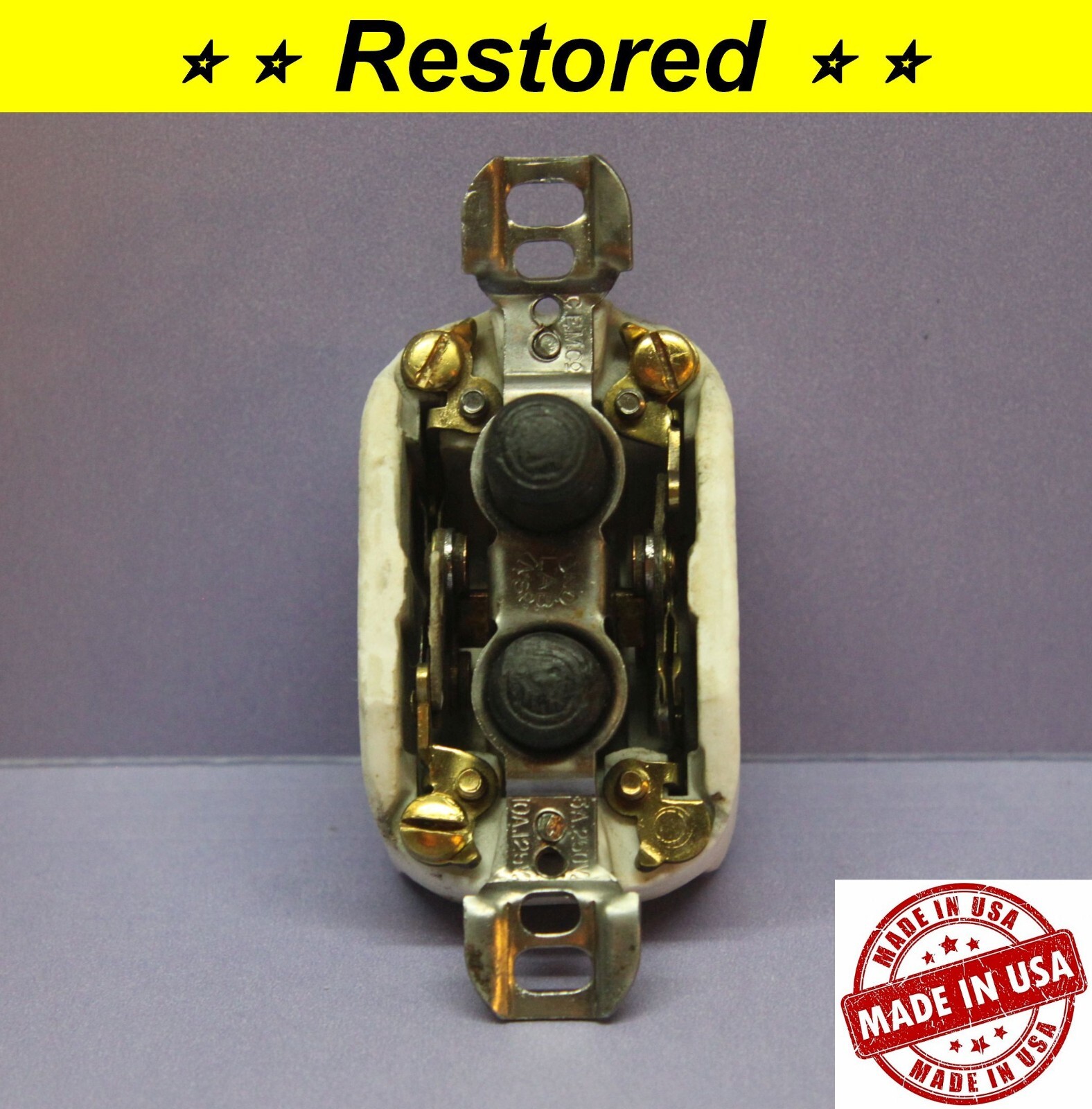 💡Vintage Push Button Light Switch, 3-Way Porcelain Bakelite, CEMCO ...