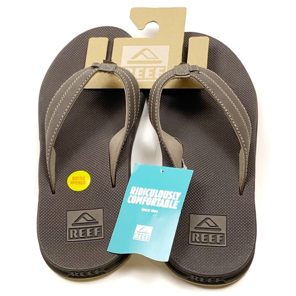 Reef Element TQT Sandals Brown Thong Flip Flop Bottle Opener Mens Sizes ...
