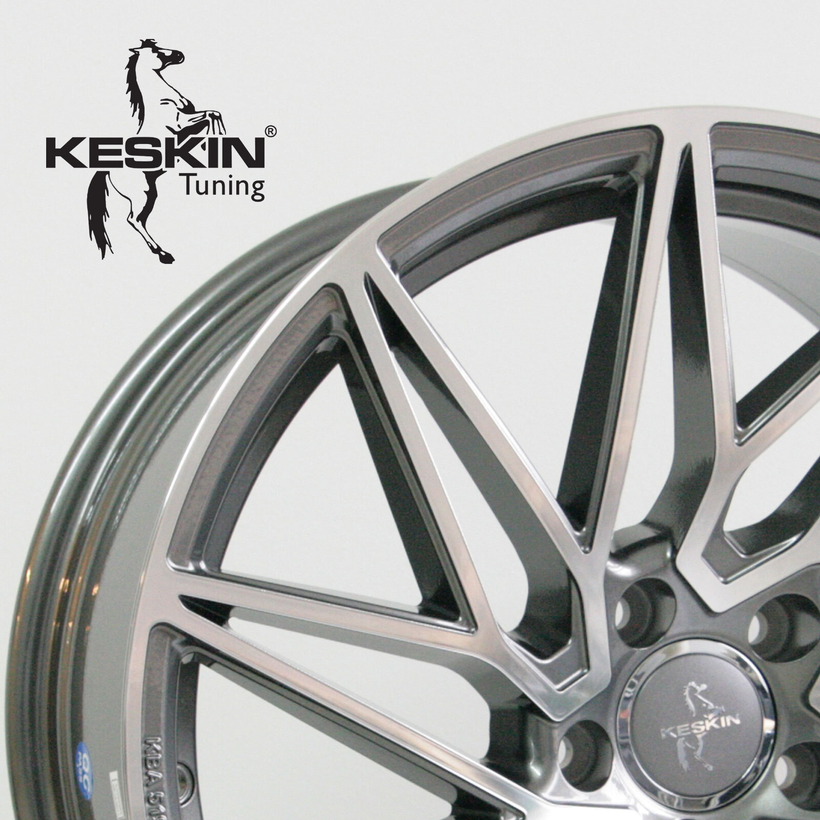 19 Zoll Keskin KT20 RS Grey Polish Alufelgen für Skoda Superb II inkl ...