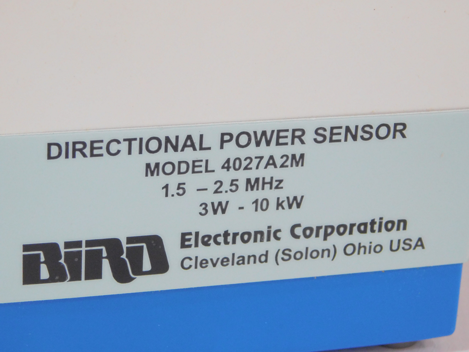 Bird 4027A2M Directional Power Sensor for 4421 3w to 10kw 1.5-2.5 MHz ...