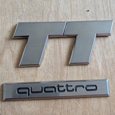 Audi TT Mk1 8N TT and Quattro Rear Bumper Badges Logo Emblem | eBay