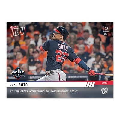2019 Topps NOW Juan Soto 1038 Card Nationals Print Run 873 World Series ...