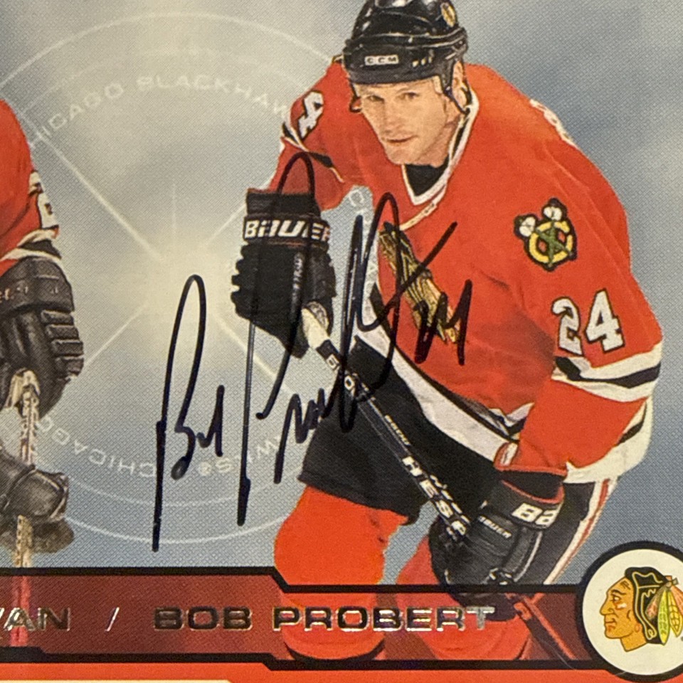 Bob Probert Signed Autograph 2002 Pacific Chicago Blackhawks | eBay