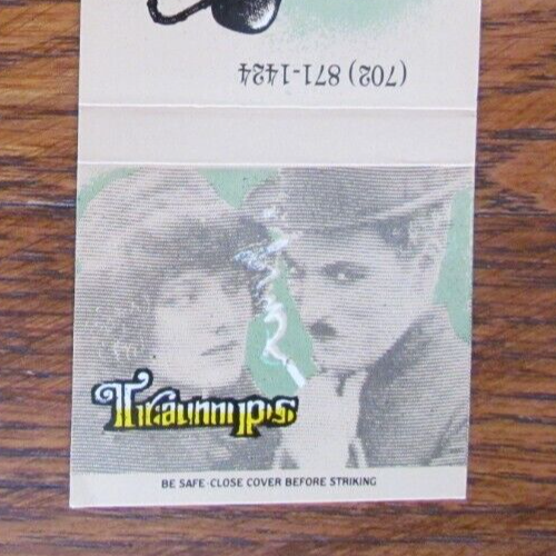 LAS VEGAS, NEVADA MATCHBOOK COVER TRAMPS BAR NITECLUB CHARLIE CHAPLIN ...