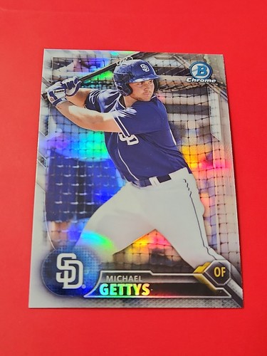 Michael Gettys 2016 Bowman Chrome Draft Refractor ,#BDC-185 , San Diego ...