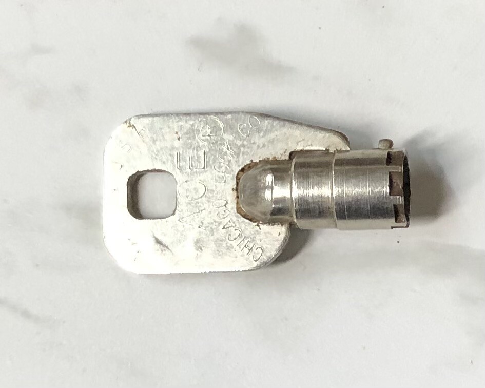 Vintage Ace Chicago Lock Co Key NV79 Tubular Key Vending Machine Key ...