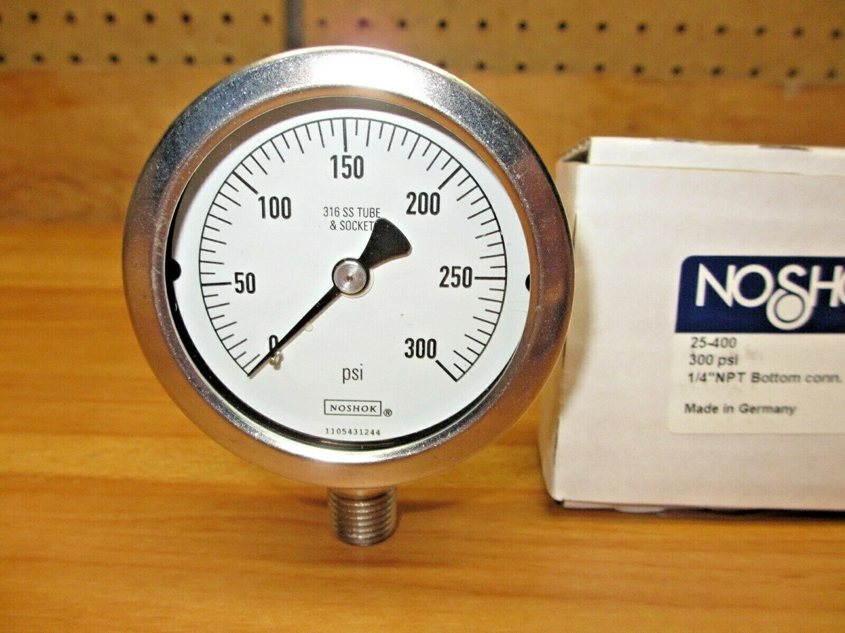 NoShok 25-510-3000 Liquid Filled Pressure Gauge 3000 PSI, 57% OFF