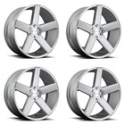 Set 4 DUB S218 Baller 22x9.5 6x5.5 Gloss Silver Brushed Wheels 22" 19mm ...