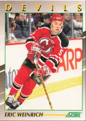 1991-92 Score Young Superstars Eric Weinrich New Jersey Devils #26 | eBay