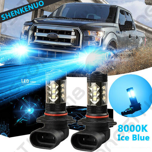 For Ford F150 F250 F350 Super Duty - 100W 8000K Ice Blue LED Fog Lights ...