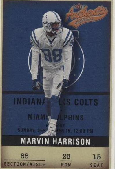 2002 Fleer Authentix - Marvin Harrison #26 for sale online | eBay