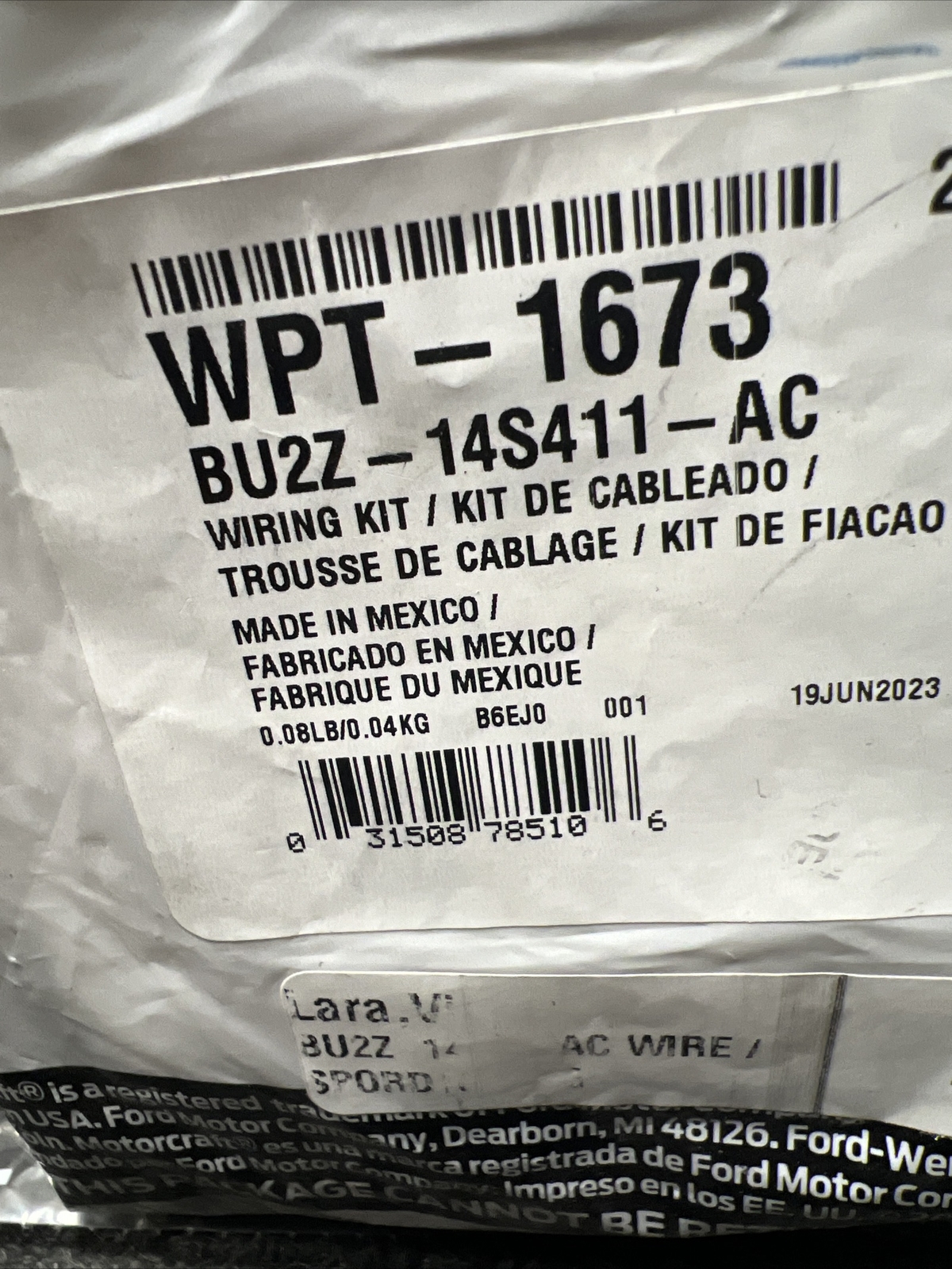 Windshield Wiper Motor Connector Motorcraft WPT-1673 for sale online | eBay