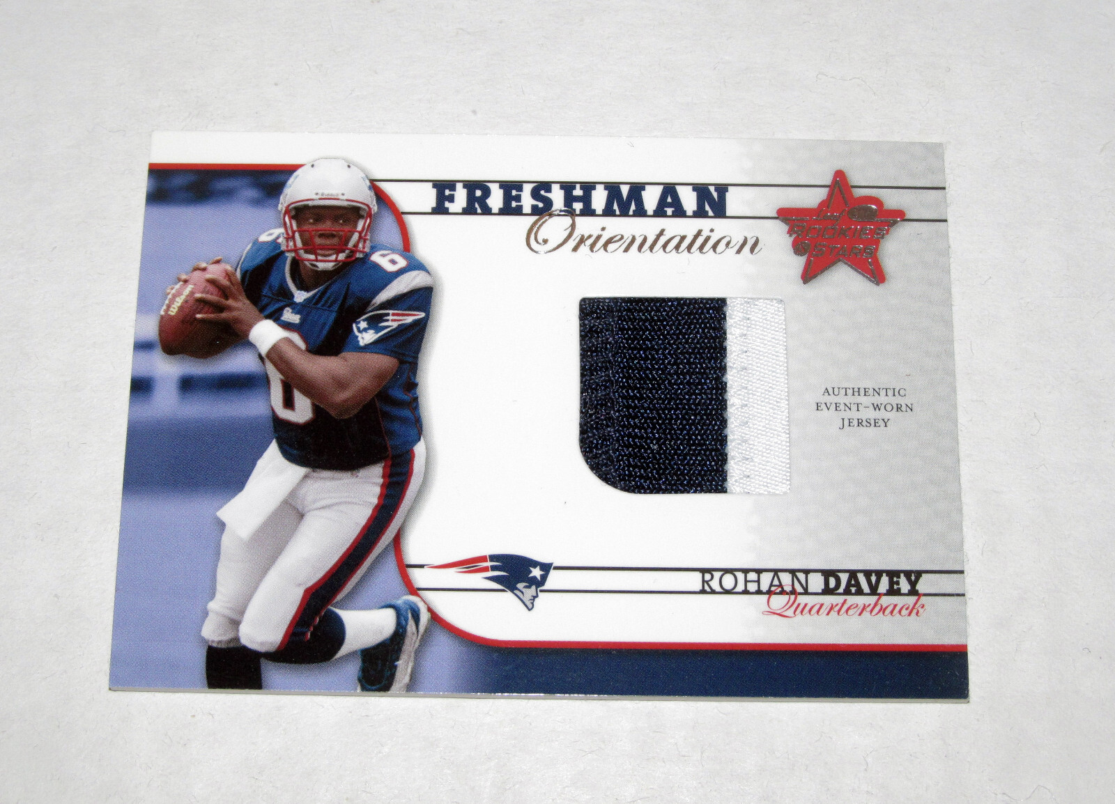 2002 Leaf Rookies & Stars Freshman Orientation 24 Rohan Davey Patch ...