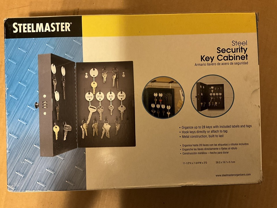 New STEELMASTER Heavy Duty Steel Security Key Cabinet w/ Lock 28 key | eBay