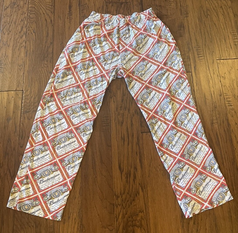 Men Vintage Budweiser Lounge Pants Pajama Bottoms Medium | eBay