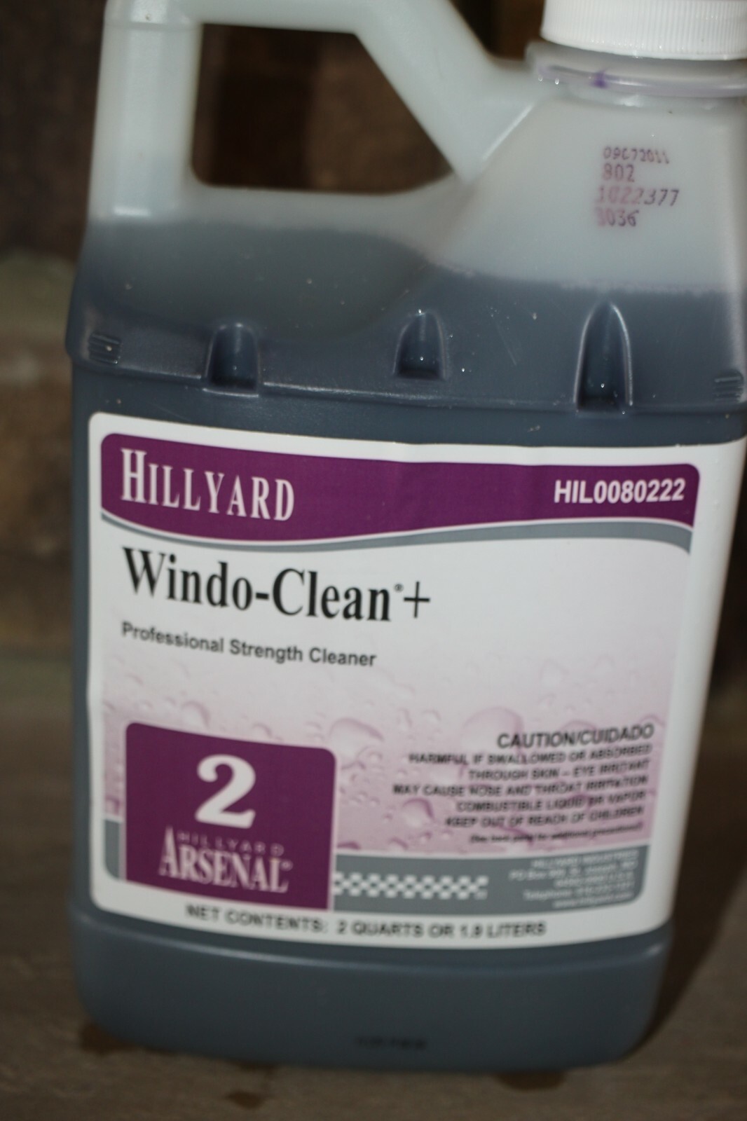 HILLYARD Glass Cleaner No.# 2 Arsenal® Windo-clean® Plu 2 QUARTS ...