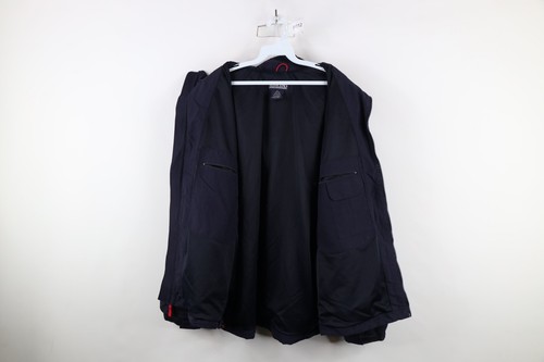 Vintage 90s Lands End Mens XL Blank Lined Full Zip Hooded Rain Jacket ...