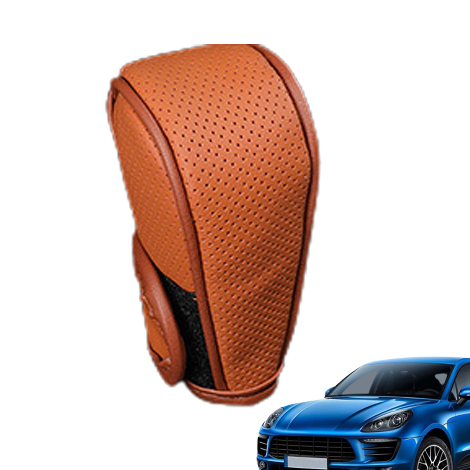 Car Gear Shift Cover Universal PU Leather Automatic Shifter Cover Anti ...
