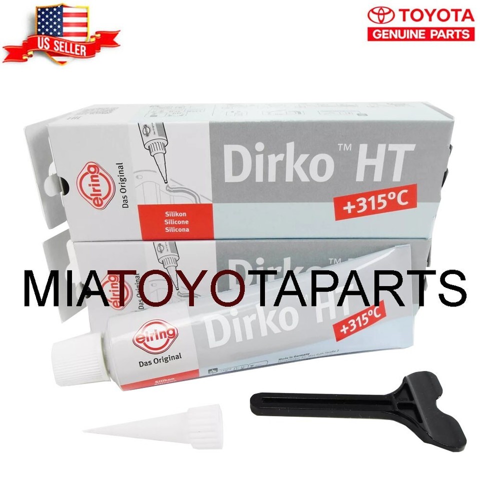 2 Genuine Elring Dirko HT Silicone Tube 70ml + 315°C Sensor Safe ...