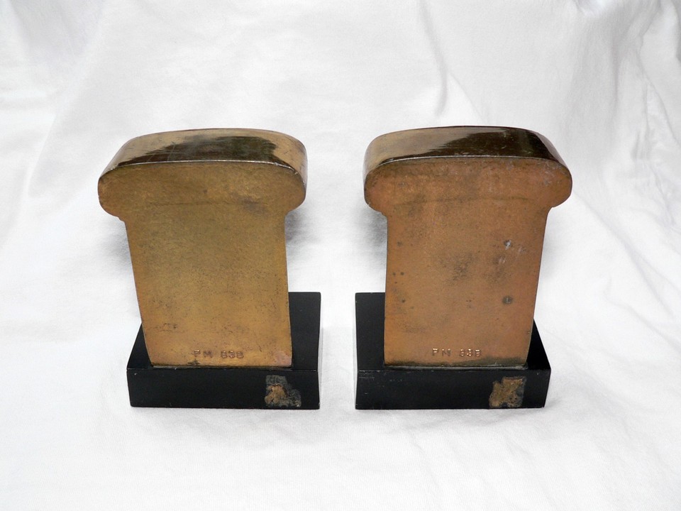 Vintage Brass Ionic Column on Black Metal Base Bookends PM83B | eBay