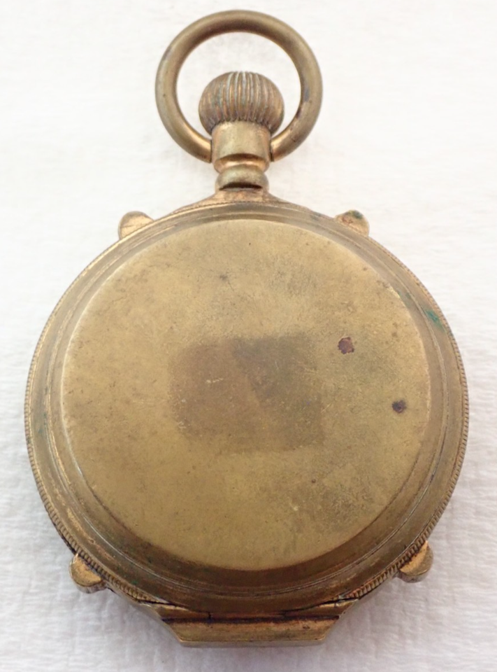 ANTIQUE SWISS 56mm BRASS BOX HINGE KEY WIND HUNTER CASE POCKET WATCH ...
