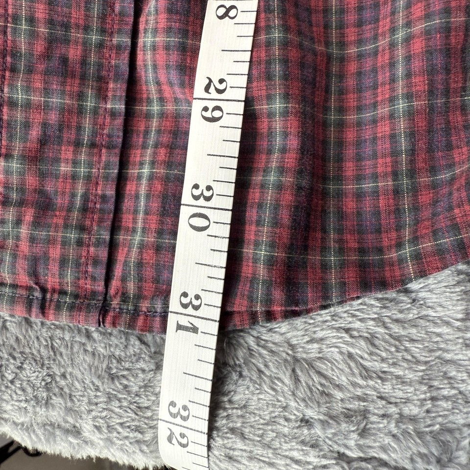Eddie Bauer Shirt Men's 2XL XXL Red Gray Plaid Button | eBay