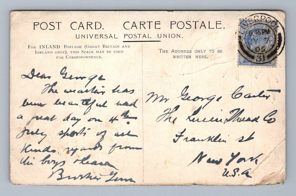 Rms Lusitania Ocean Liner flags sailing illustration 1905 | eBay