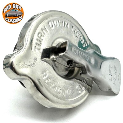 Polished Stainless Steel Classic Car Safety Rad Radiator Cap 15lbs | eBay