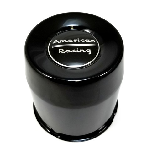 4 American Racing Black Center Caps for 5/6L AX181 Artillery AX198 ...