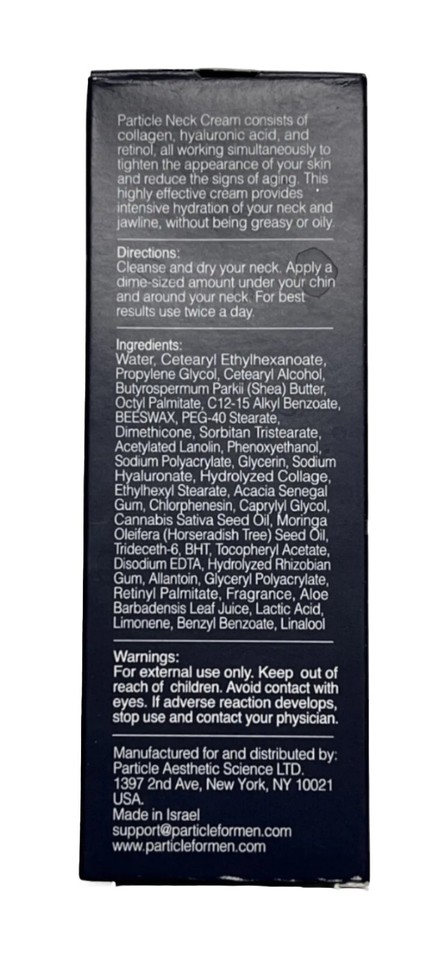 Particle Aesthetic Science For Men Neck Cream Men's Formula Daily Care ...