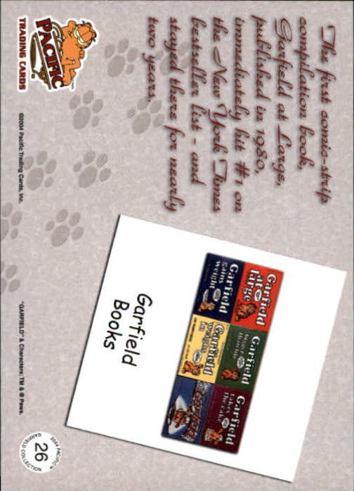 2004 Garfield Collection Paw Print Parallel Non-Sport Card #26 Garfield ...