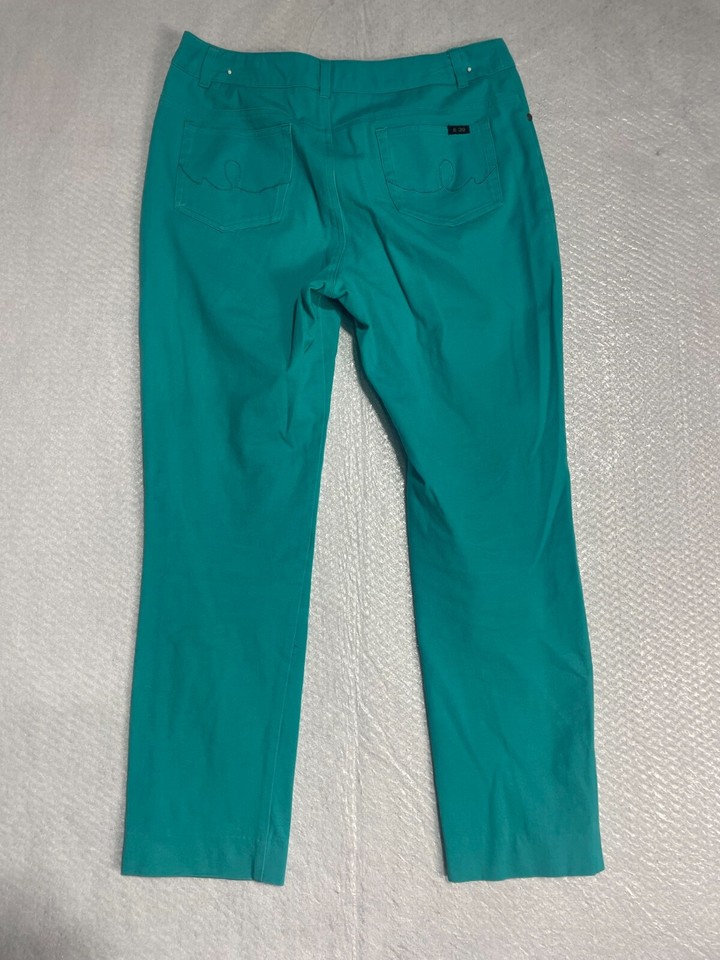 E39 by Eric cotton spandex bright turquoise size 10 womens jean | eBay