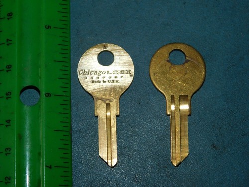 Lot of 2 - Chicago Lock Brass Key Blank Made In USA | eBay