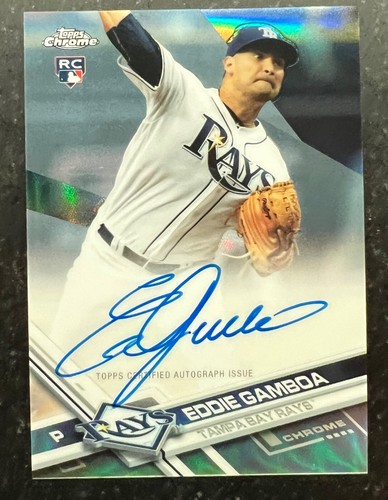 2017 Topps Chrome Rookie Autograph Refractor Eddie Gamboa 110/499 | eBay