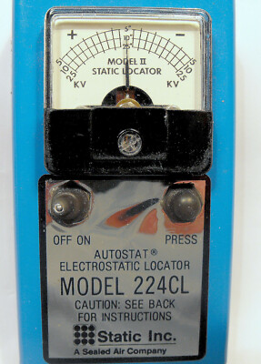 AUTOSTAT 25,000 VOLT ELECTROSTATIC STATIC VOLTAGE VOLT METER 224CL 5KV ...