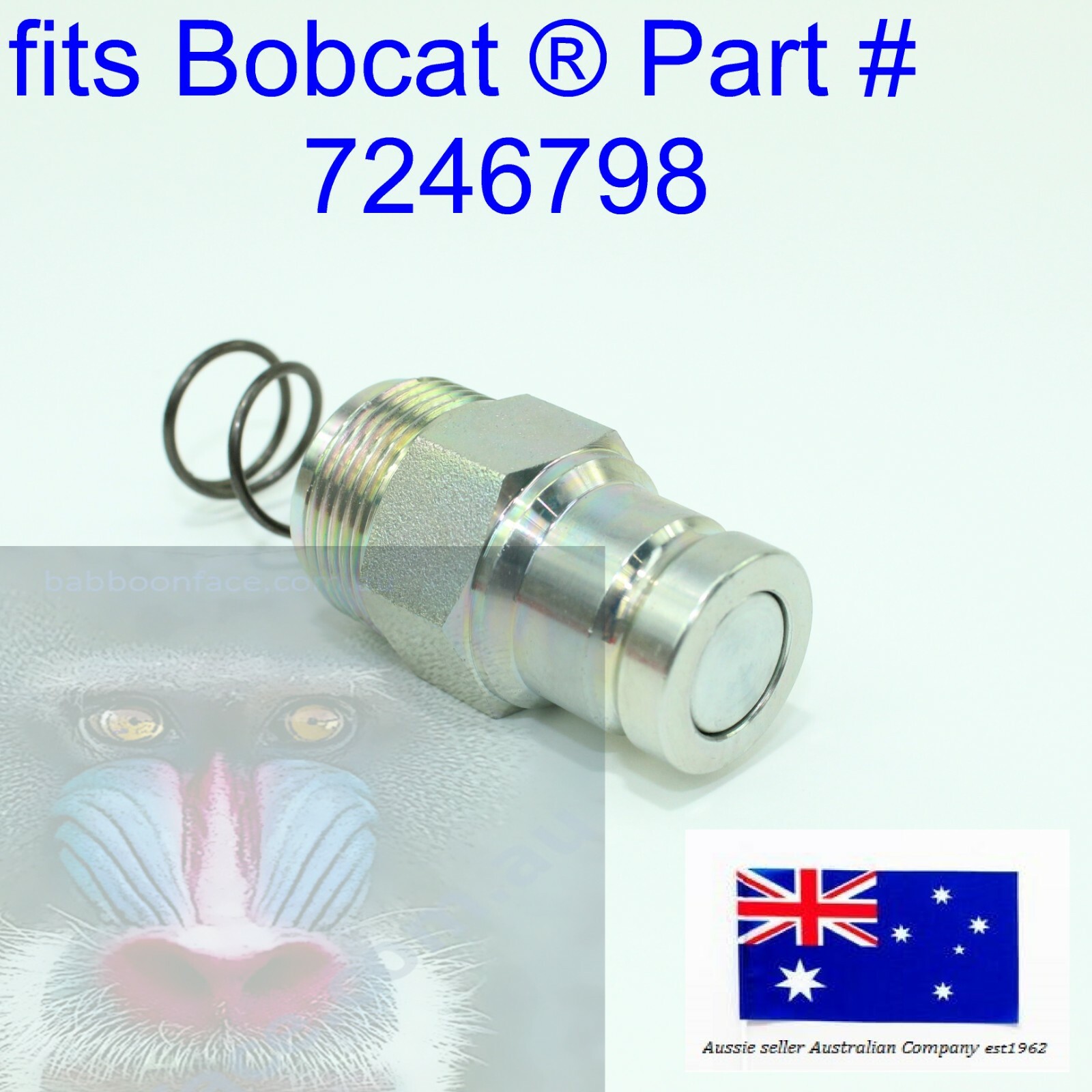 Hydraulic Male drain line Flat Face Quick Coupler for Bobcat 7246798 3/ ...