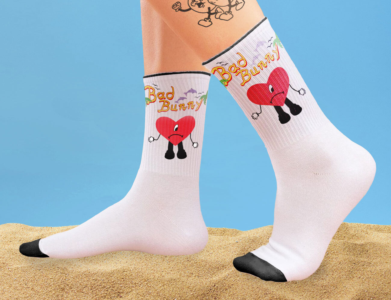 Socks Pairs Men Bad Bunny Merch Crew Nike Sock Style Un Verano Sin Ti Merch | eBay