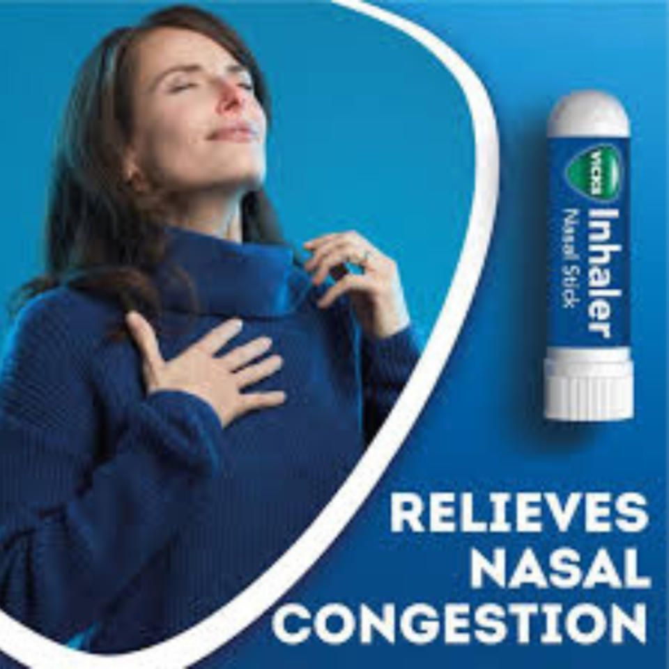 Vicks Inhaler Sinus Nasal Congestion Block Nose Relief 0.02oz/0.5ml 6 ...