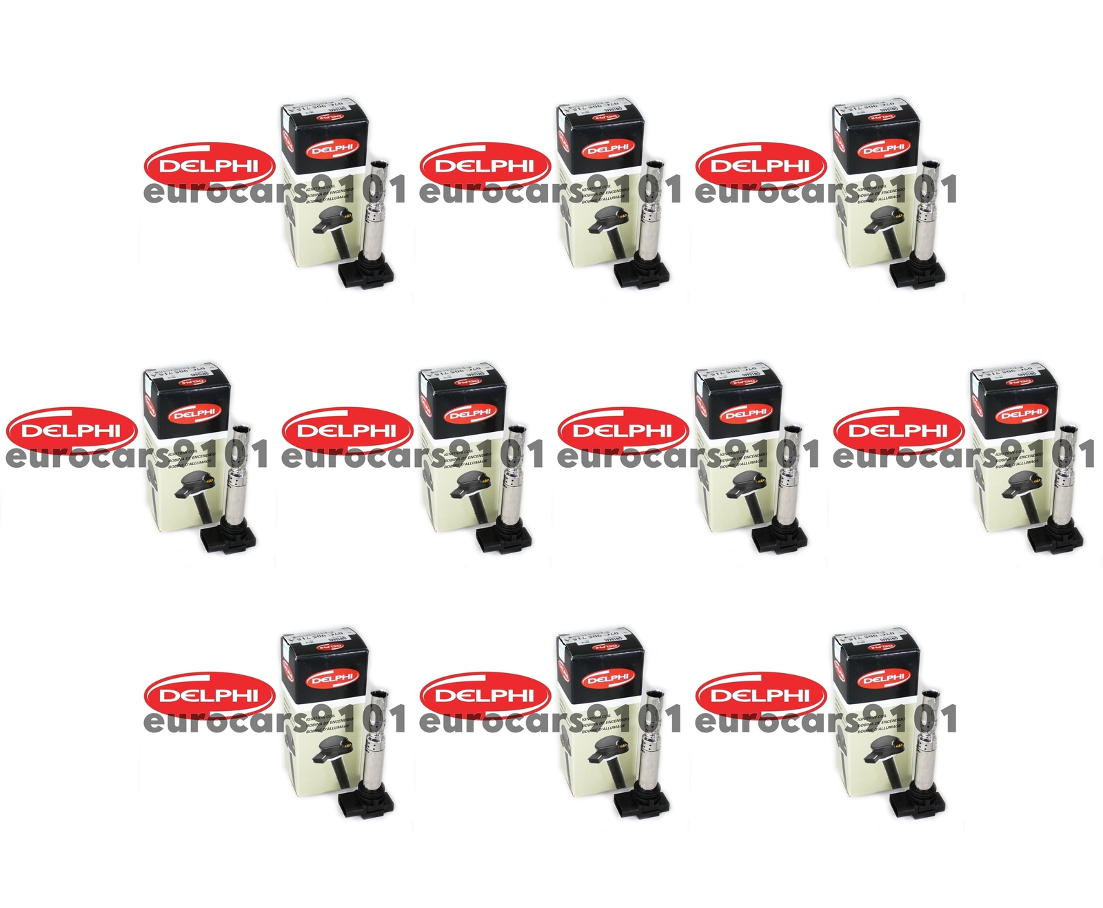 Set of 10 Audi Delphi Ignition Coils GN10445 07C905715A | eBay