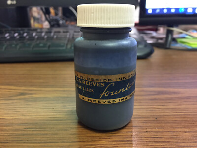 Vintage L. A. Reeves Ink Blue Black for fountain pens. | eBay