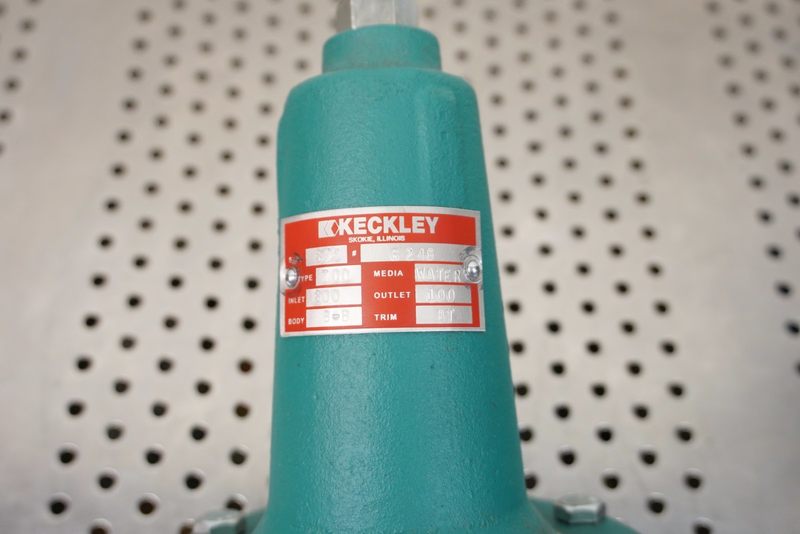 Keckley 6246 Type 700 water Pressure Regulator 3/4" 300 inlet, 100 ...