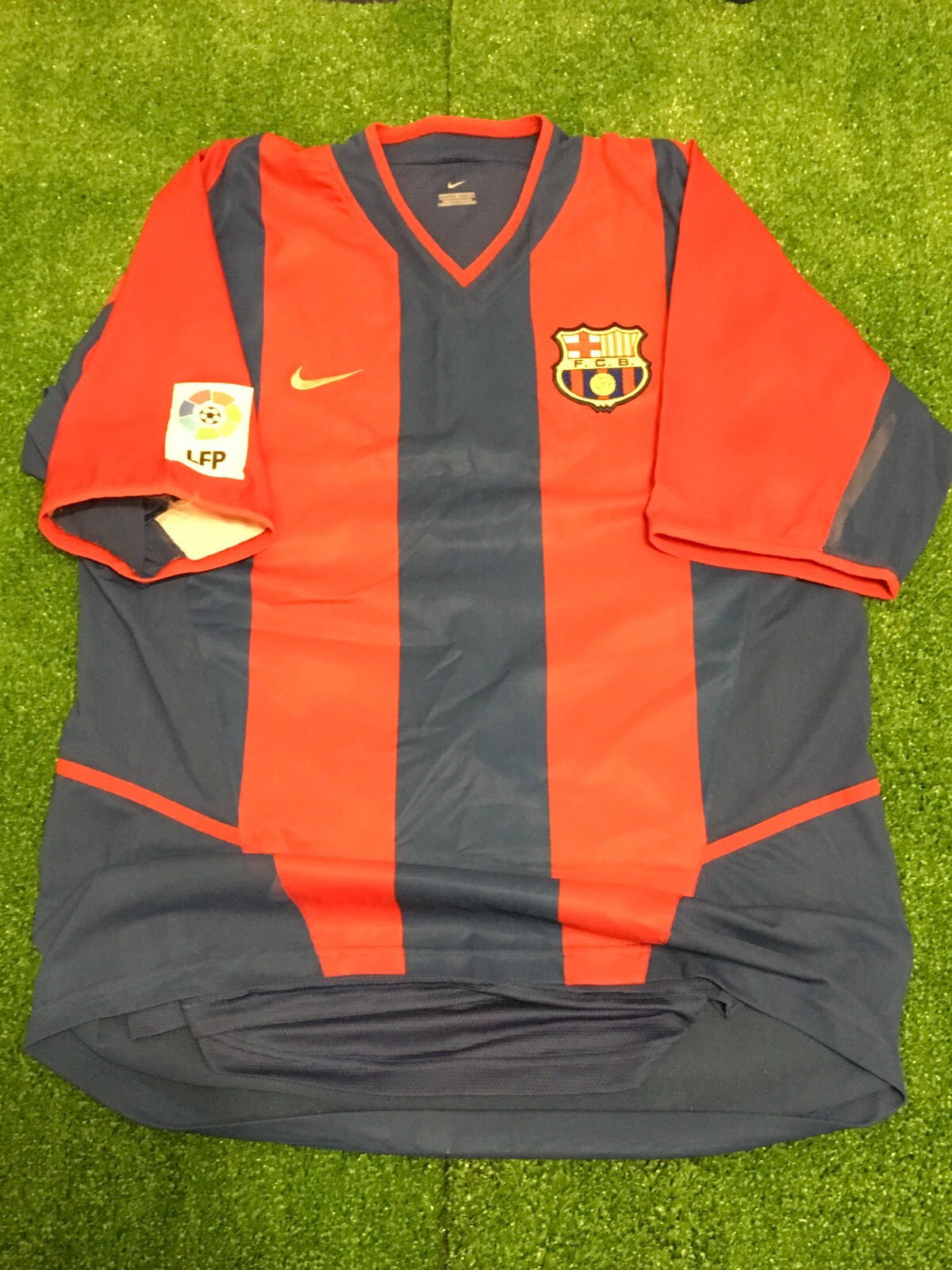 Barcelona 2002 2003 Home Jersey Shirt L Double Layer Authentic | eBay