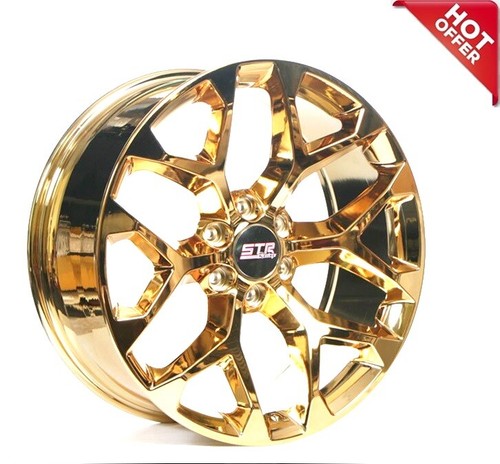 22" STR Wheels 701 Candy Gold Snowflake Replica Rims Fit Yukon (S2) | eBay