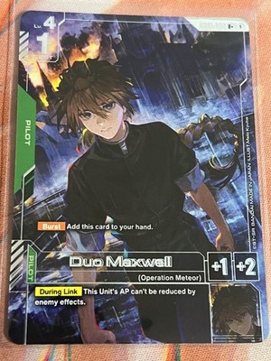 Gundam Card Game Duo Maxwell GD01-090 R+ Foil Alternate Art Alt Pilot ...